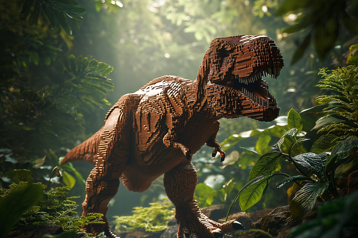 Dino Brick Adventure Is Leaving ATL & Taking Its LEGO Sculptures