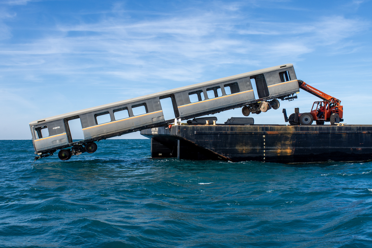 Two Marta Rail Cars Transform Into Artificial Reef Off GA's Coast