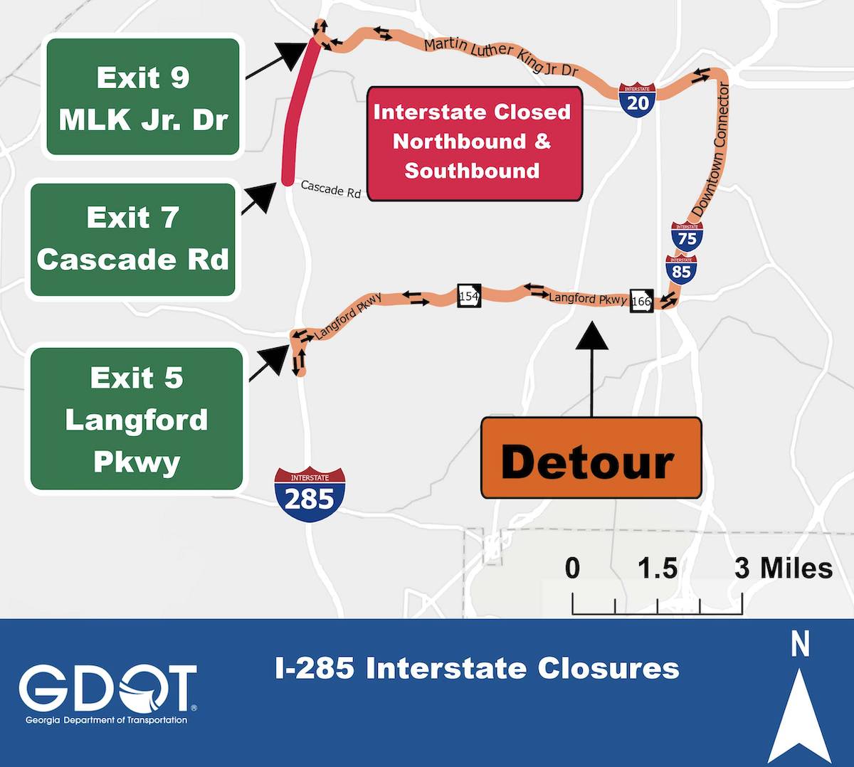 GDOT reschedules massive I-285 shutdown for this weekend — drivers ...