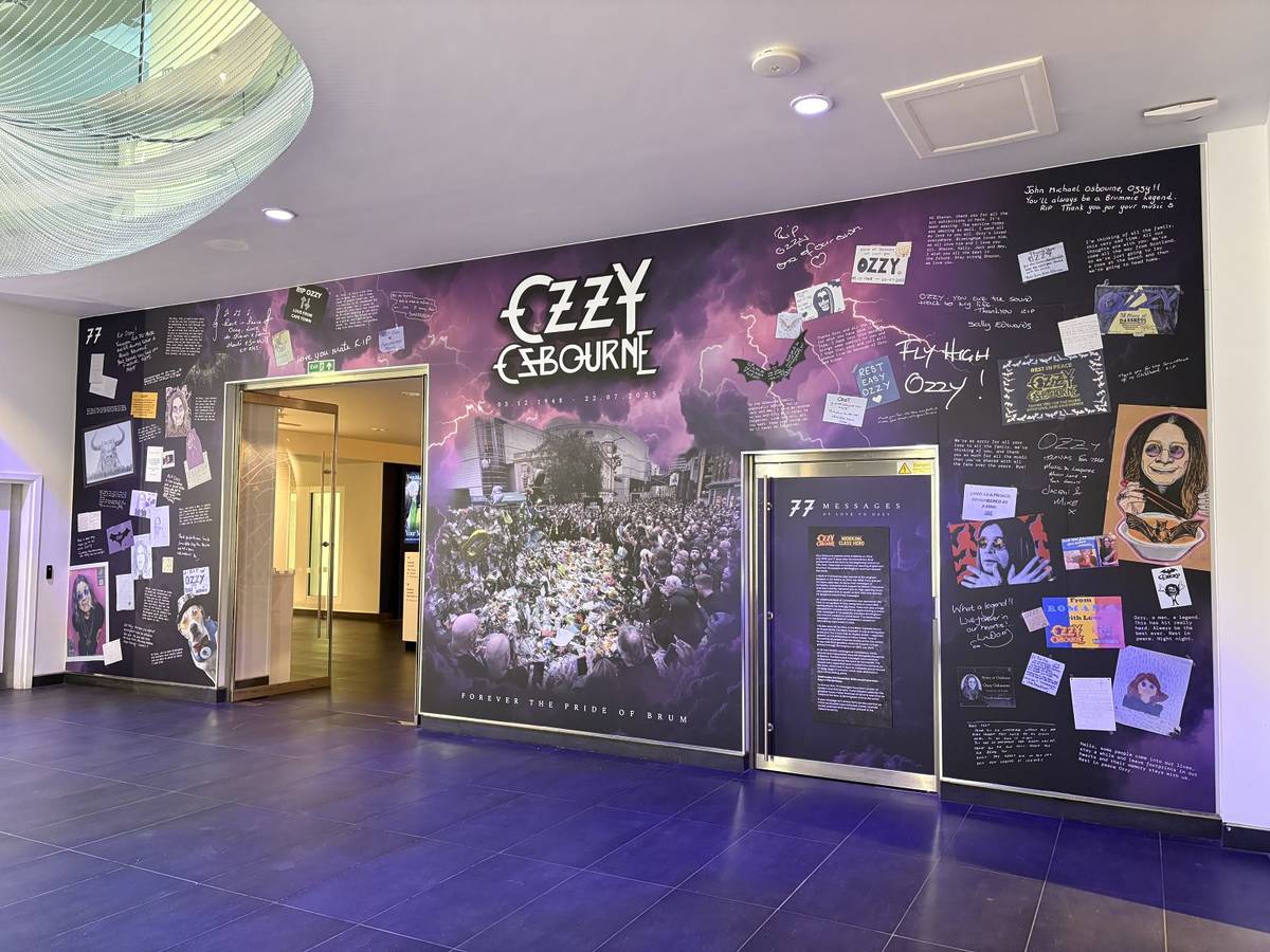 An Ozzy Osbourne Tribute Wall Marking The Prince Of Darkness’ 77th ...