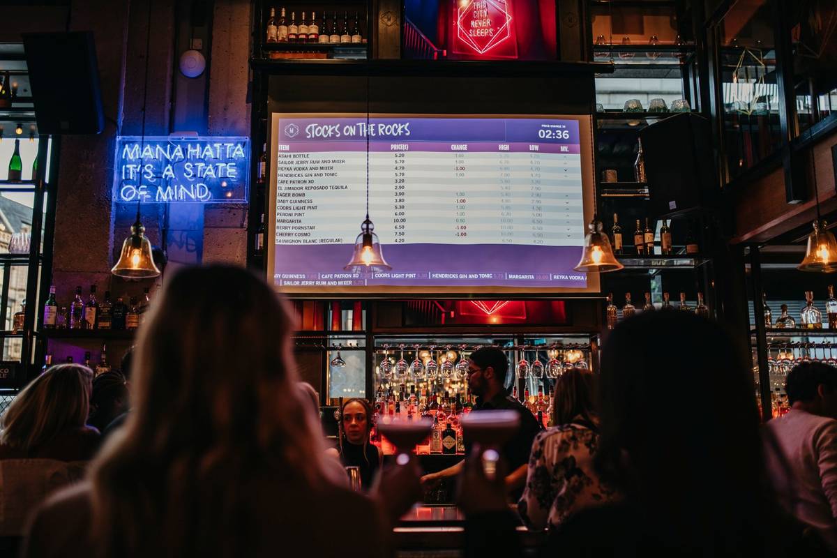 This Real-Time Stock Exchange Bar In Birmingham Will See Drink Prices ...