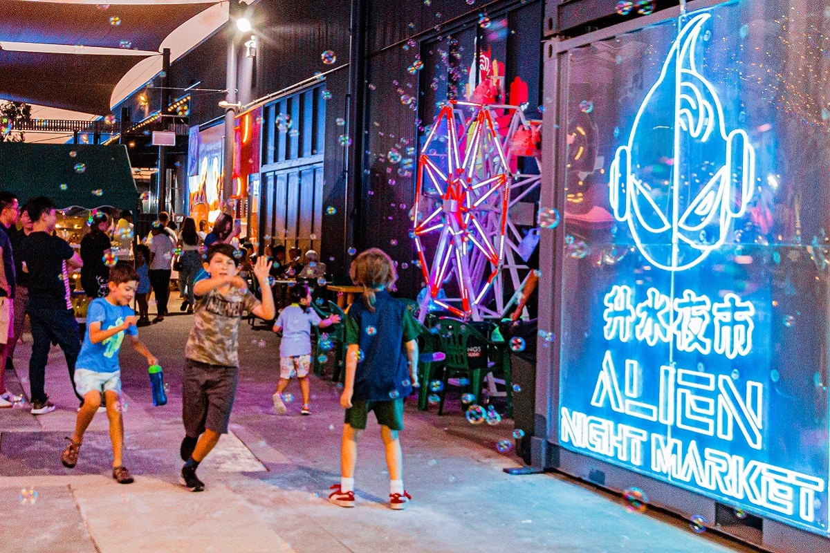 Alien Night Market Is Brisbane's New Neon-Lit Foodie Space