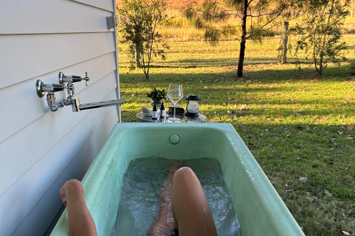 This Tweed Valley Farm Stay Boasts An Outdoor Bath And Cinema