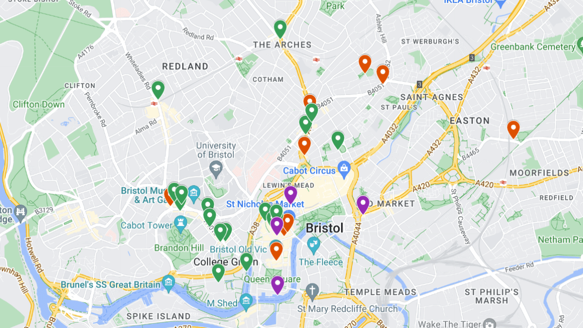 This Handy Map Shows The Best Late Night Bars & Pubs In Bristol