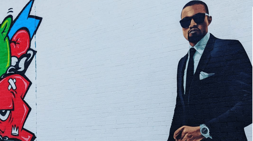 A New 14-Foot Mural Dedicated To "Old Kanye" Has Popped Up In Fulton ...