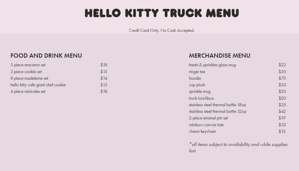 The Hello Kitty Café Food Truck Will Be In Chicago This Weekend