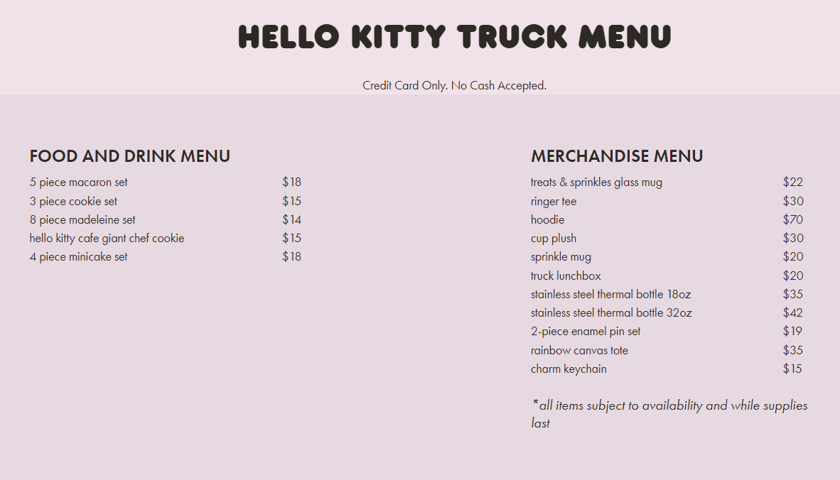 The Hello Kitty Café Food Truck Will Be In Chicago This Weekend