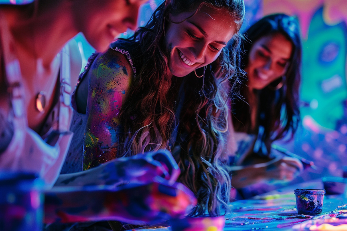 Neon Brush Strangers Chicago: A Painting Experience And Meetup