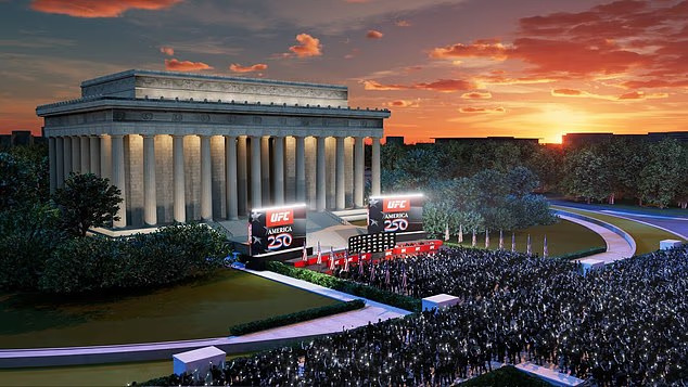 First Renderings Of A UFC Event On The White House South Lawn