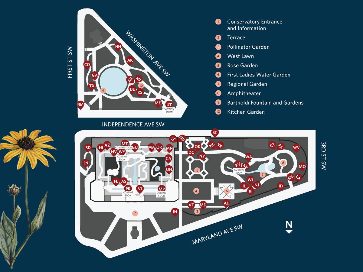 U.S. Botanic Garden To Display Every 'Official' Flowers In The U.S.