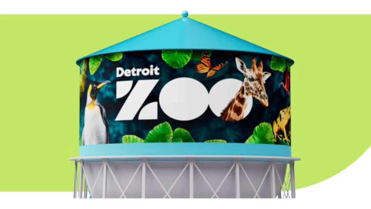 Detroit Zoo Released A Total Rebrand Of Its Logo & Water Tower