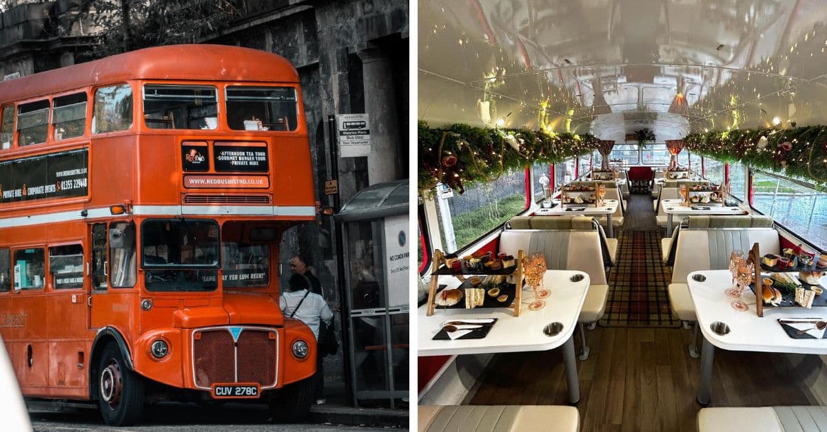 Red Bus Bistro: A Wonderful Gin Afternoon Tea On A Vintage Bus - Secret ...