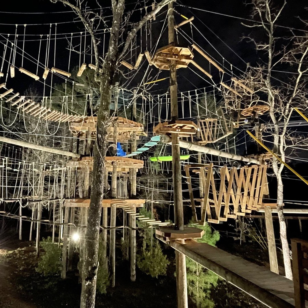 Enjoy Aerial Adventures At This Woodlands Action Obstacle Course
