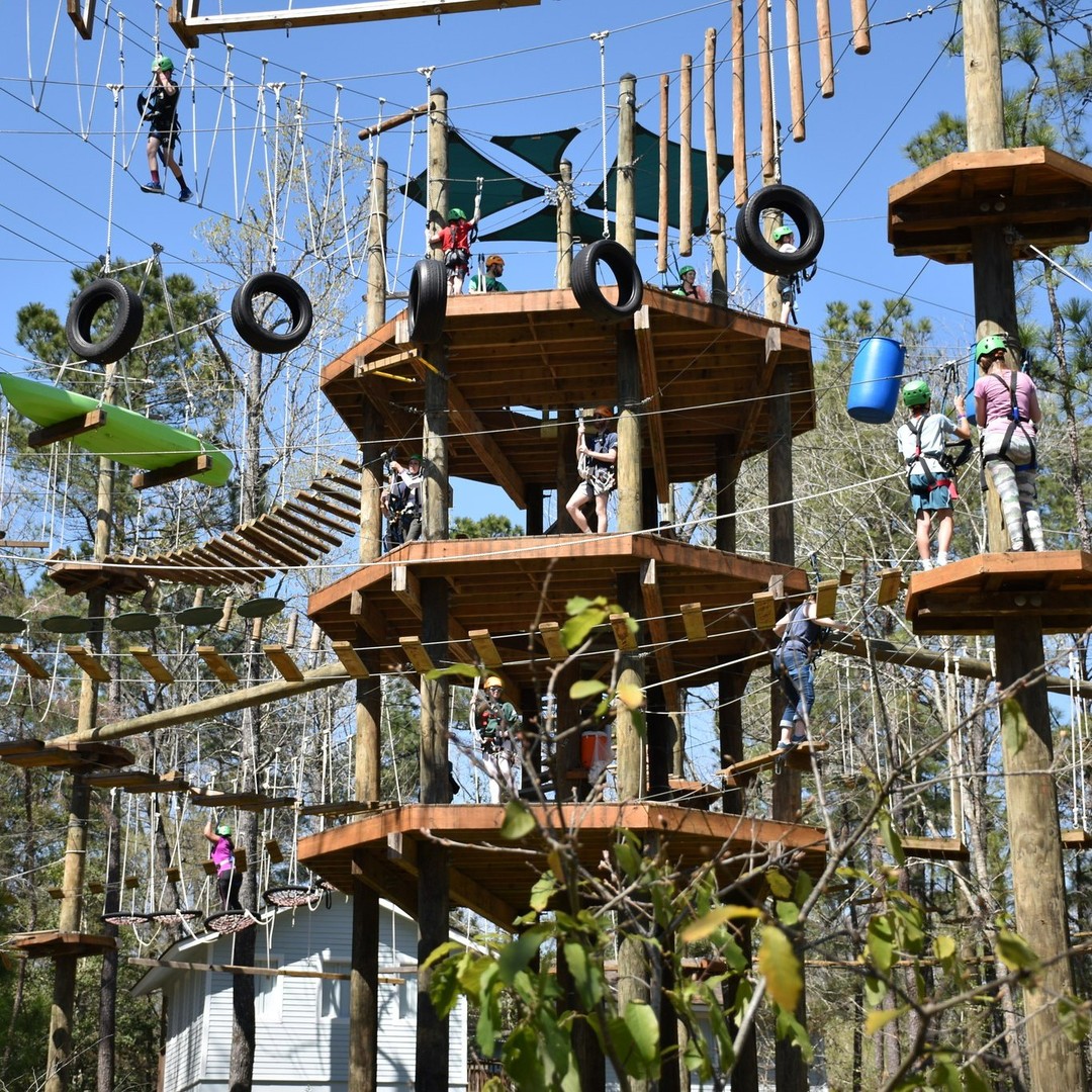 Enjoy Aerial Adventures At This Woodlands Action Obstacle Course