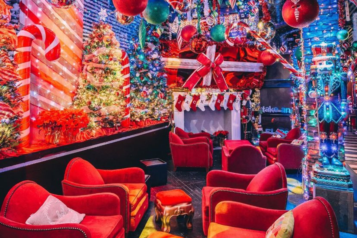 Iconic Two-Story Christmas Bar Opens In Houston