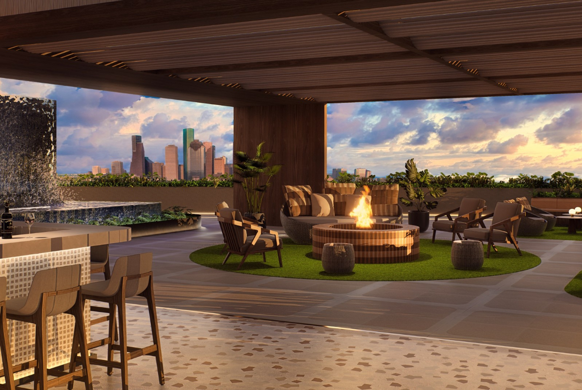 Elevated 3-Story Clubhouse And Rooftop Terrace To Houston