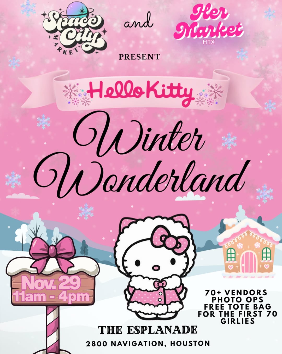 A Hello Kitty Winter Wonderland Market Arrives In Houston This Weekend ...