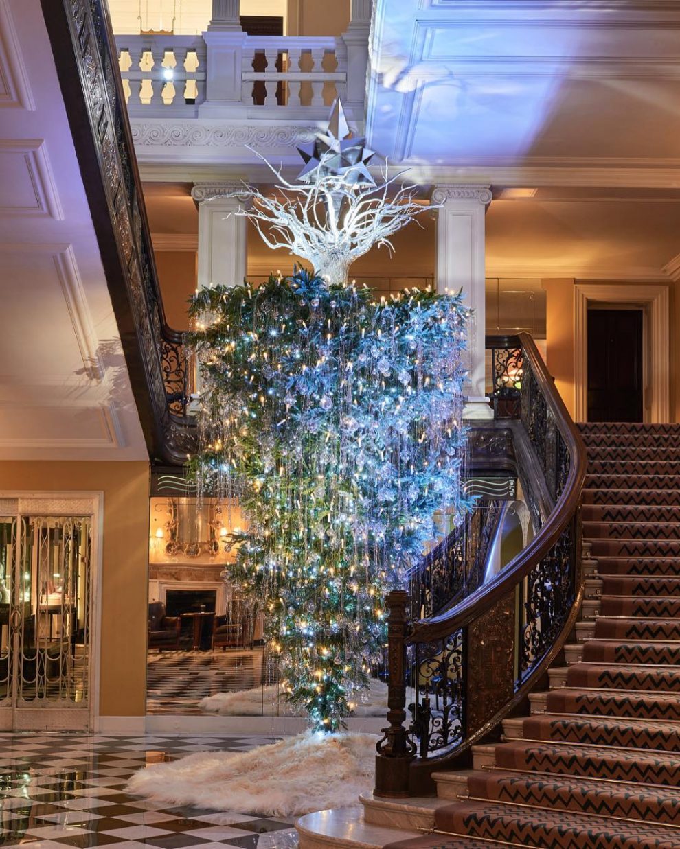 Claridge's Unveil Christmas Tree For 2024 By Sir Paul Smith