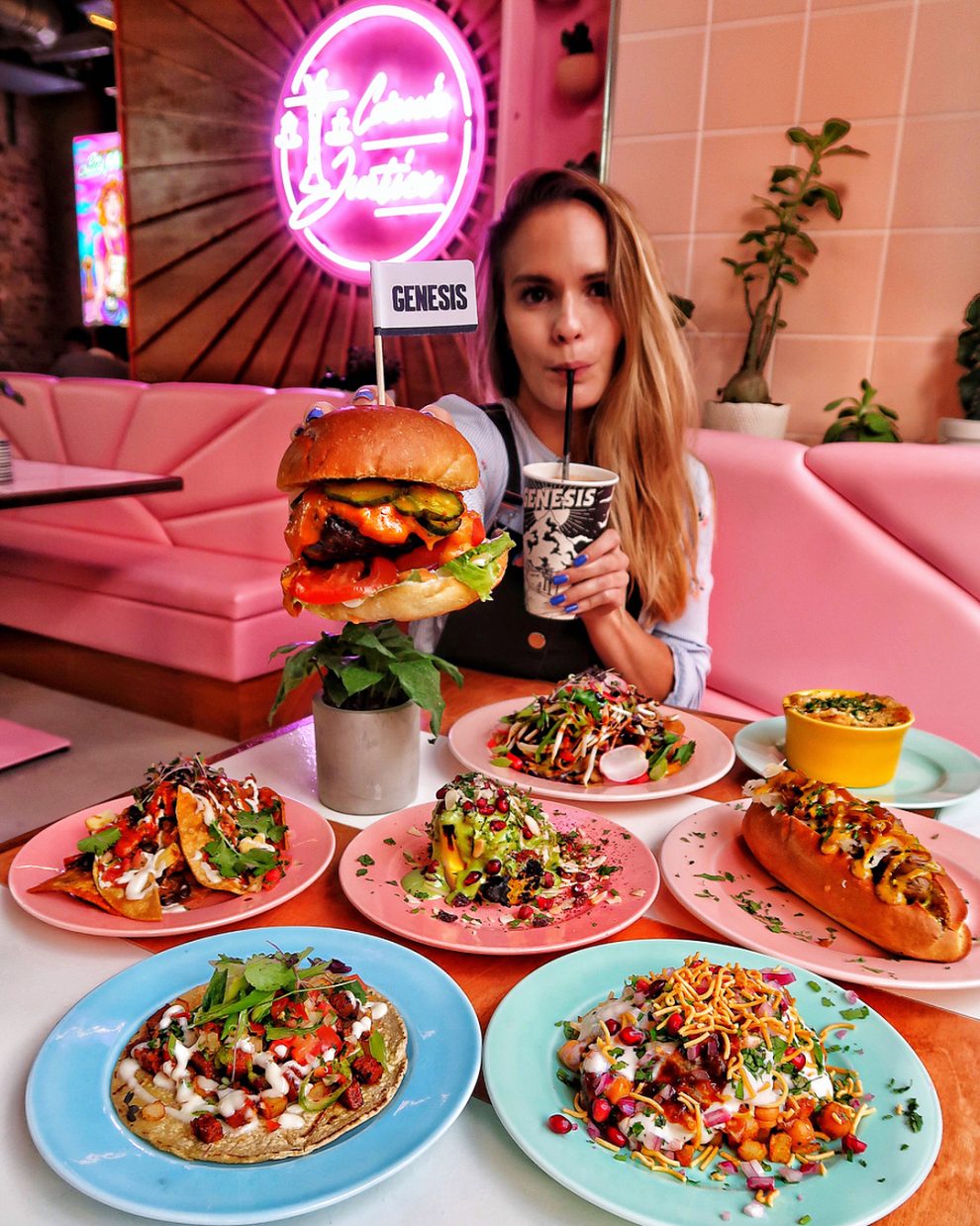 Genesis: The Pastel Pink Vegan Restaurant That Serves Dishes From ...