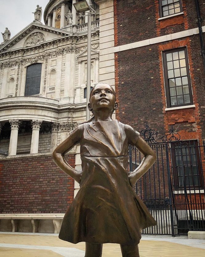 A Powerful Statue Of A 'Fearless Girl' Has Appeared In Paternoster Square