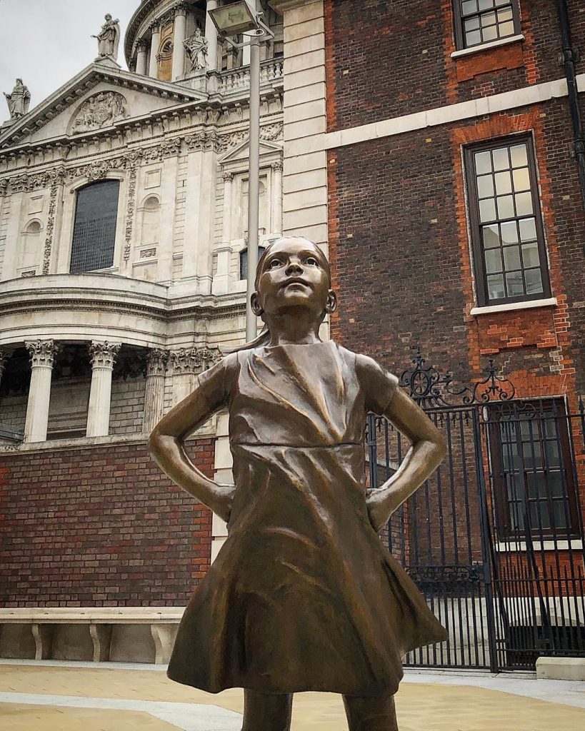 A Powerful Statue Of A 'Fearless Girl' Has Appeared In Paternoster Square