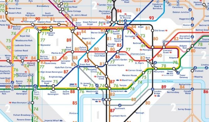 Tube Noise Map: The Noisiest Spots On The Underground Revealed