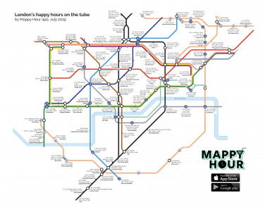 This Handy Map Will Show You The Best Happy Hours Next To Every Tube ...