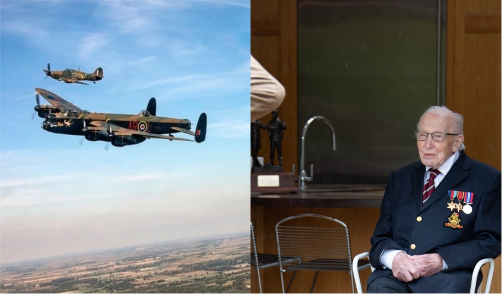 A Military Flyover Wishes 'Colonel' Tom Moore A Happy 100th Birthday As ...