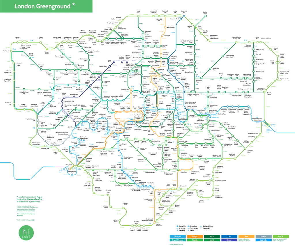 London Greenground Map Shows You All The City's Parks - Secret London