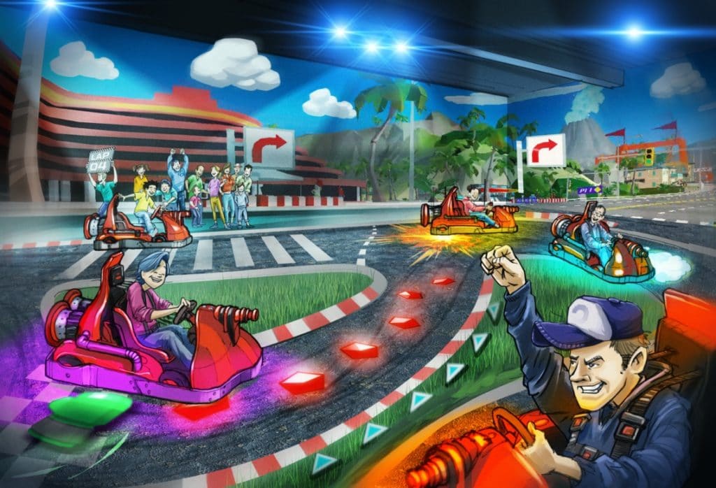 Chaos Karts: London's Augmented Reality Racing Video Game Experience