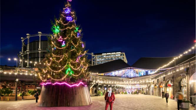 Christmas Trees Lighting up London For The 2023 Festive Season