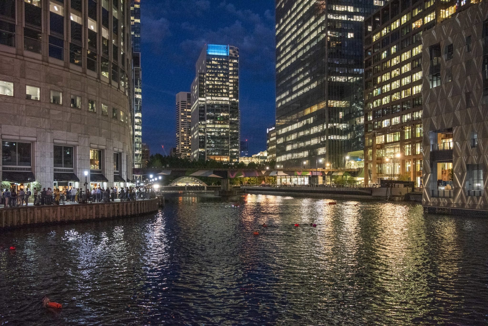 Enjoy Spooky Open Water Swimming At Night For Halloween At Canary Wharf