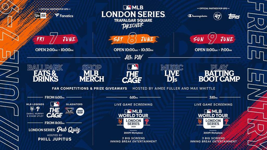 A Giant Free Baseball Festival Is Hitting Trafalgar Square