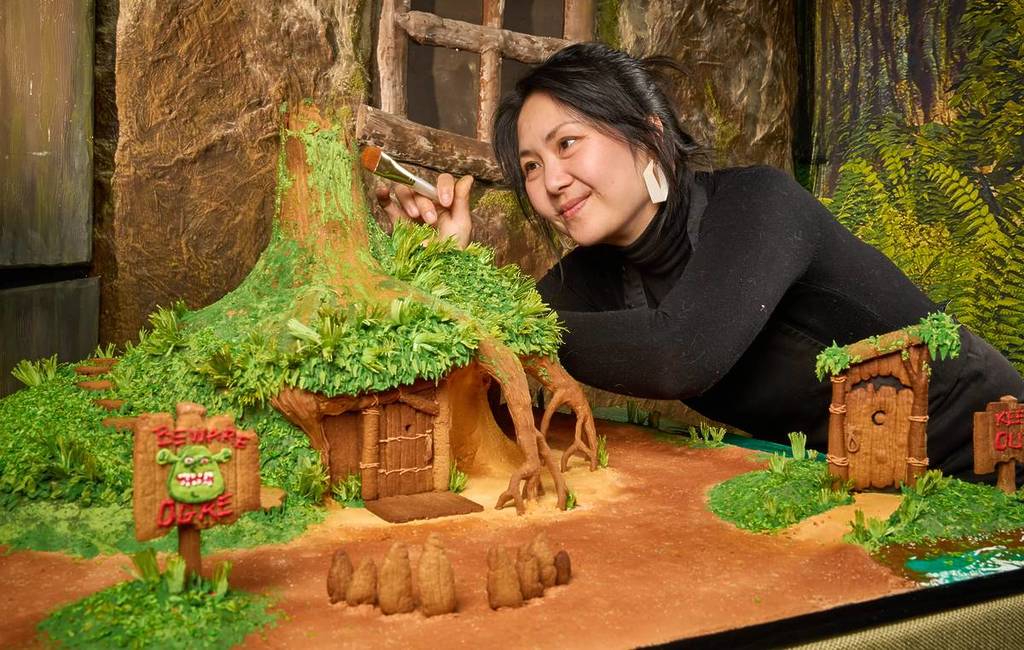 A Gingerbread Model Of Shrek's Swamp Is On Display In London