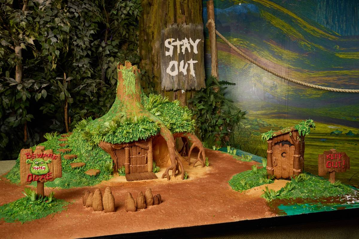 A Gingerbread Model Of Shrek's Swamp Is On Display In London