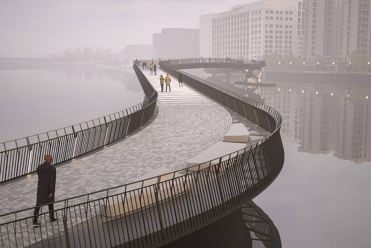 New Winding Pedestrian And Cycle Bride To Arrive In East London