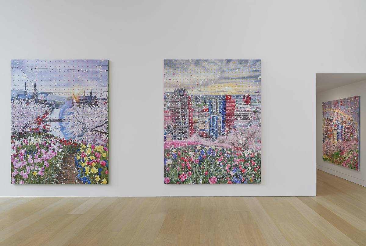 New Damien Hirst Paintings Go On Display At A London Gallery