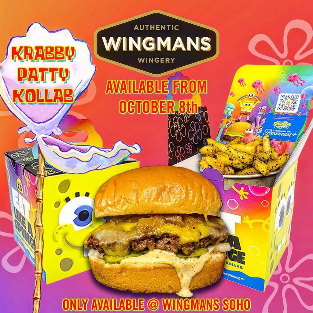 Spongebob & Wingmans Soho Launch Limited-Time Krabby Patty
