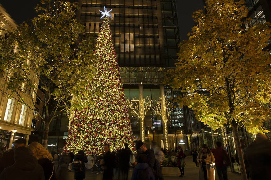 London's Tallest Christmas Tree Has Just Been Unveiled