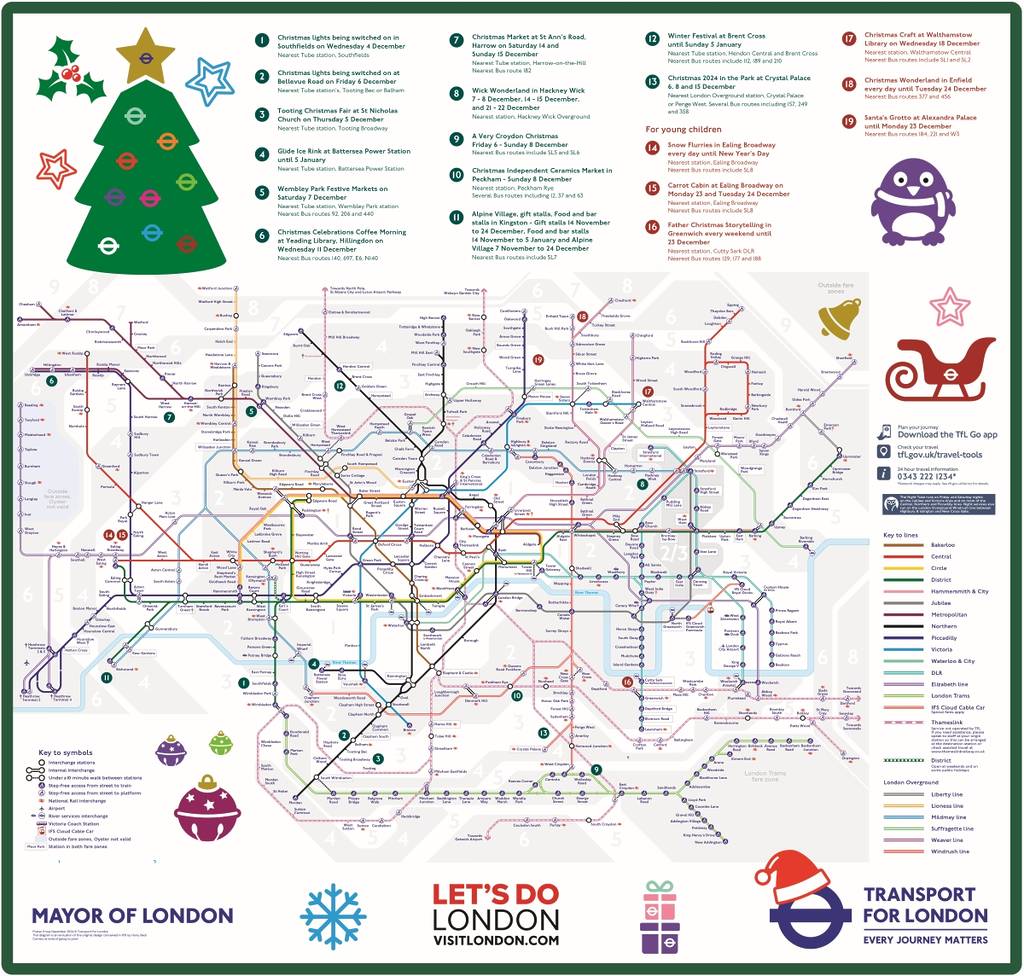 TfL Has Created A Handy Map Of London's Christmas Attractions