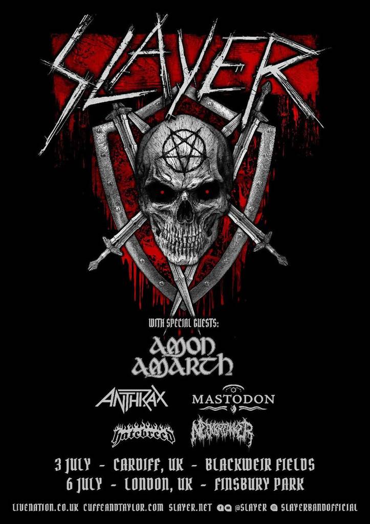 Slayer To Play First UK Shows In Six Years This Summer