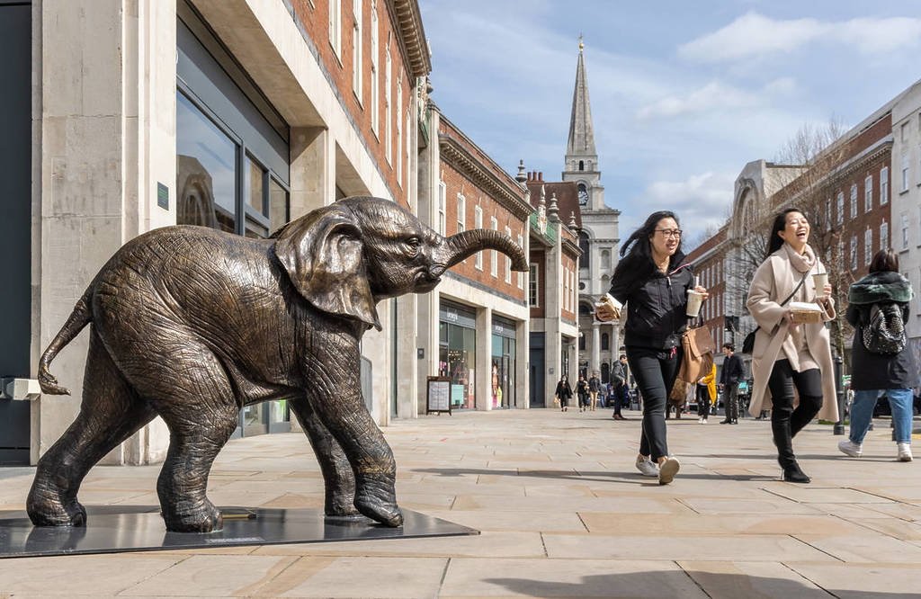Bronze Elephant Statues In Spitalfields To Line Up For Display