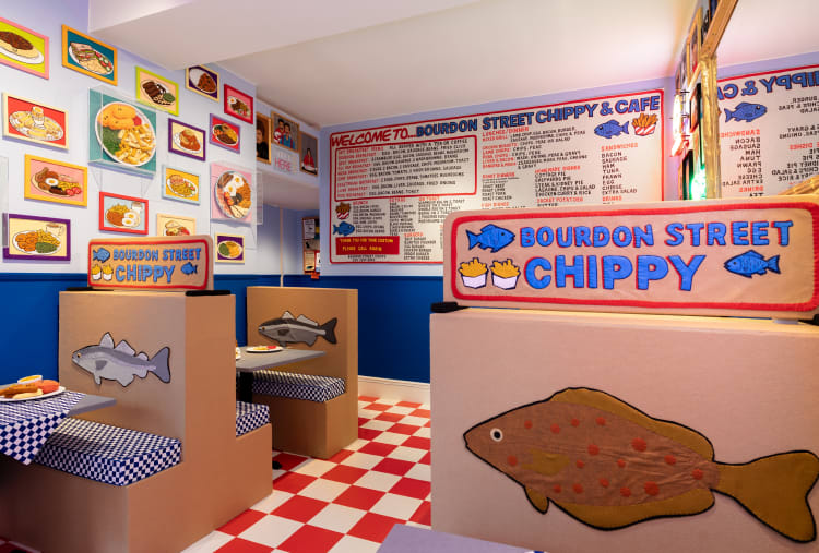 This Fish & Chip Installation In Mayfair Is Made Entirely Out Of Felt
