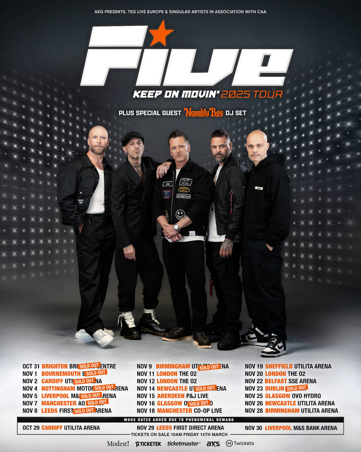 Five Reunite With All Original Members For UK Tour This Year