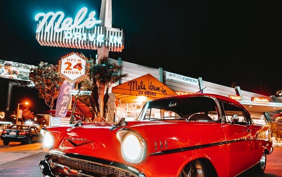 Take A Trip Back To 1947 With Mel’s Neon-Lit Carhop Dining Service
