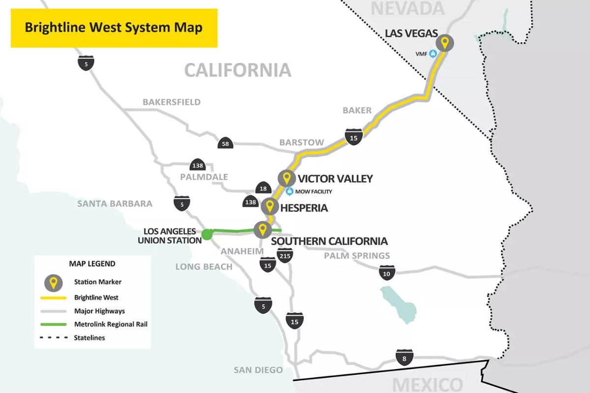 The L.A. To Vegas Bullet Train Will Have Four Key Stops