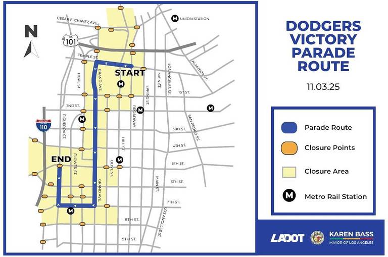 Monday Dodgers Parade In Los Angeles: Route & How To Stream