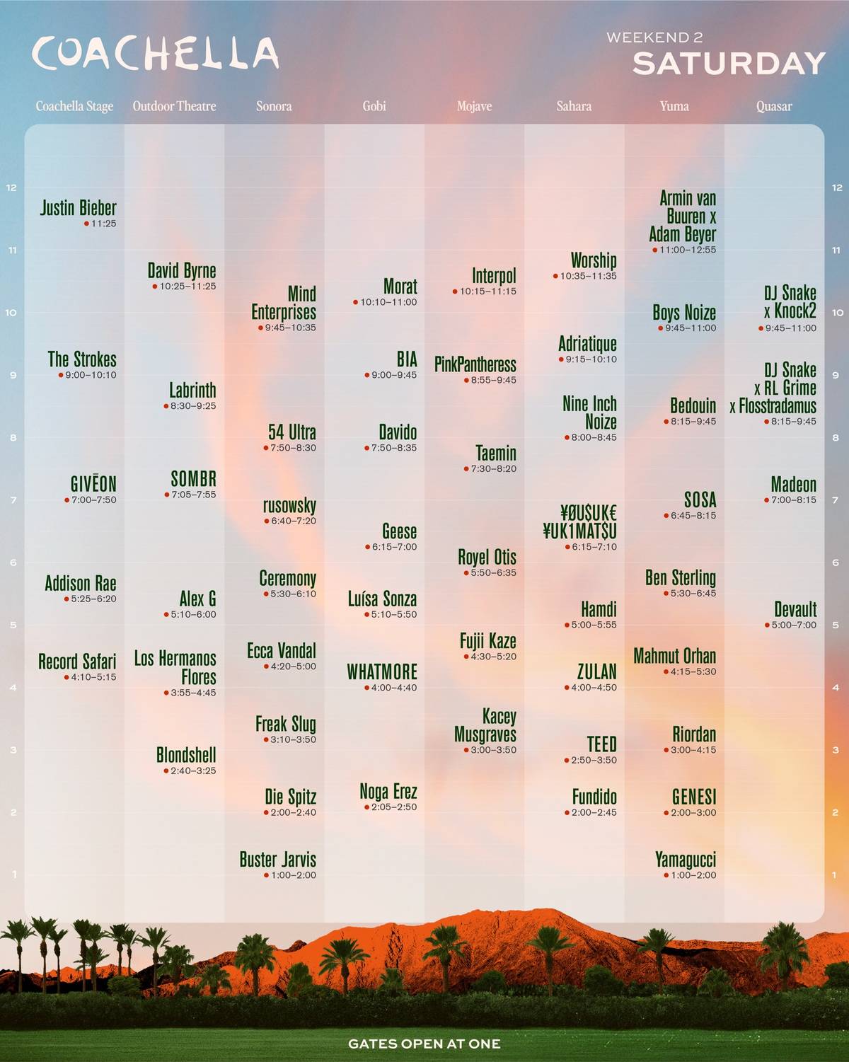 Your Guide To Coachella 2026: Map, Weekend 2 Schedule, & More