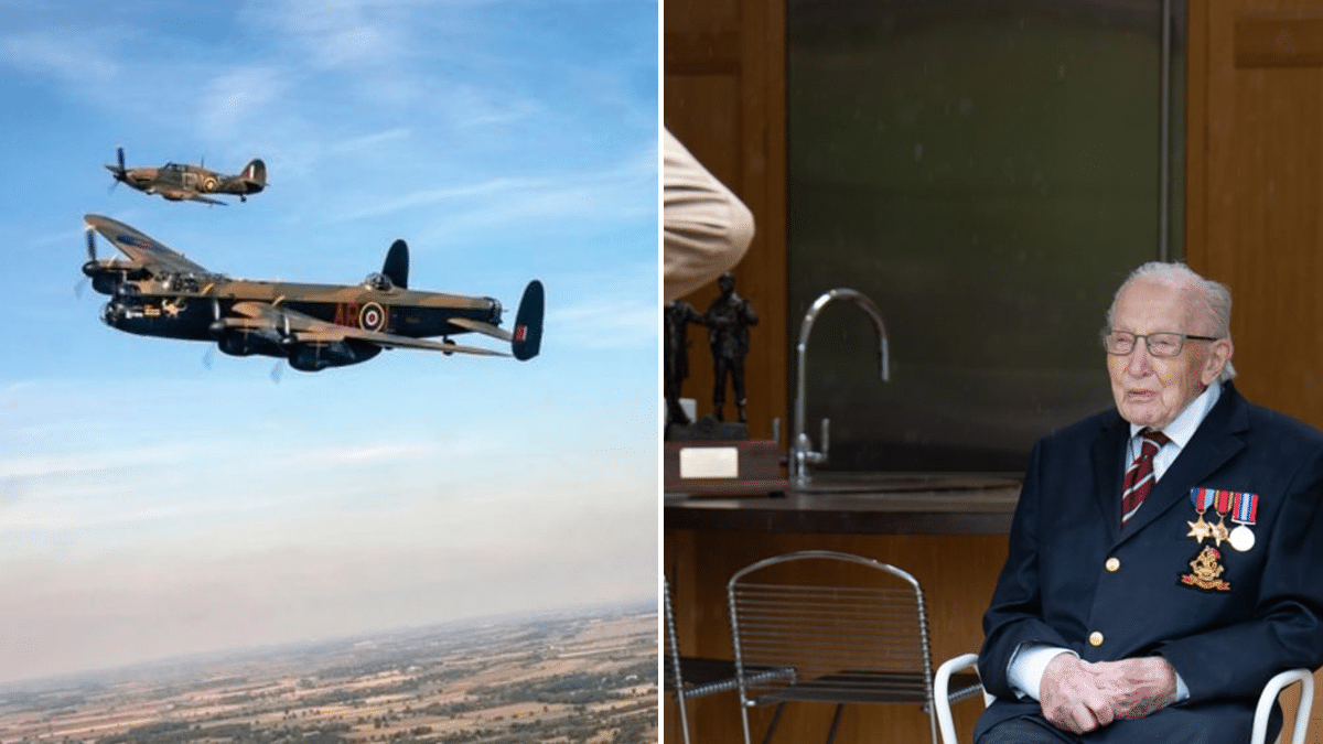 A Military Flyover Wishes ‘Colonel’ Tom Moore A Happy 100th Birthday As ...