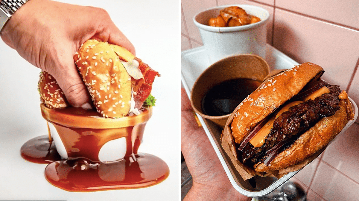 Dunkin' Burgers Serves Super-Stacked Buns With Pots Of Gravy
